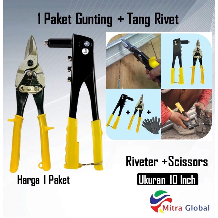 Jual MURAH !!! Tang ripet Paket Set 2 Pcs Tang Rivet Gunting Holo ...