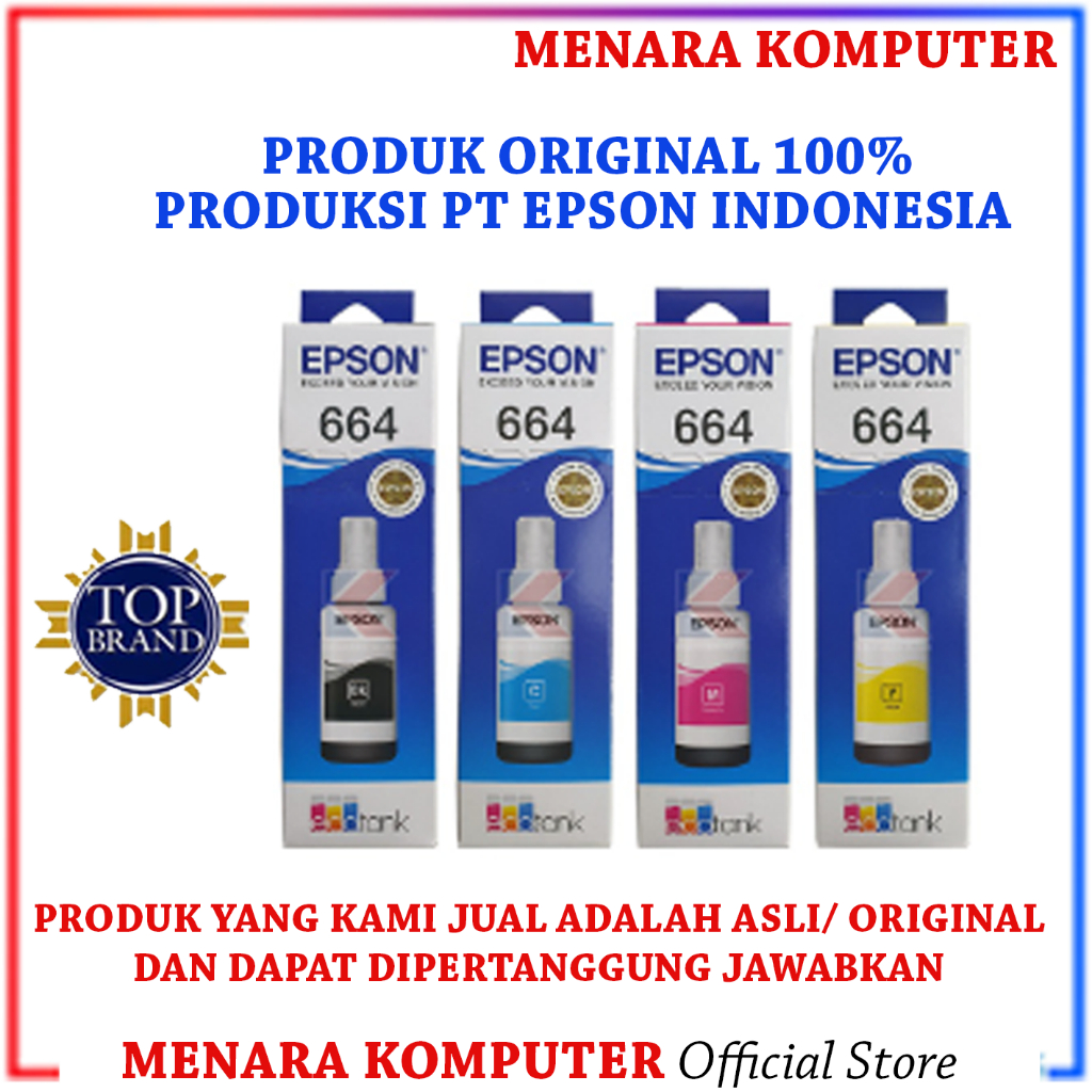 Jual TINTA EPSON 664 ORIGINAL 100% | Shopee Indonesia