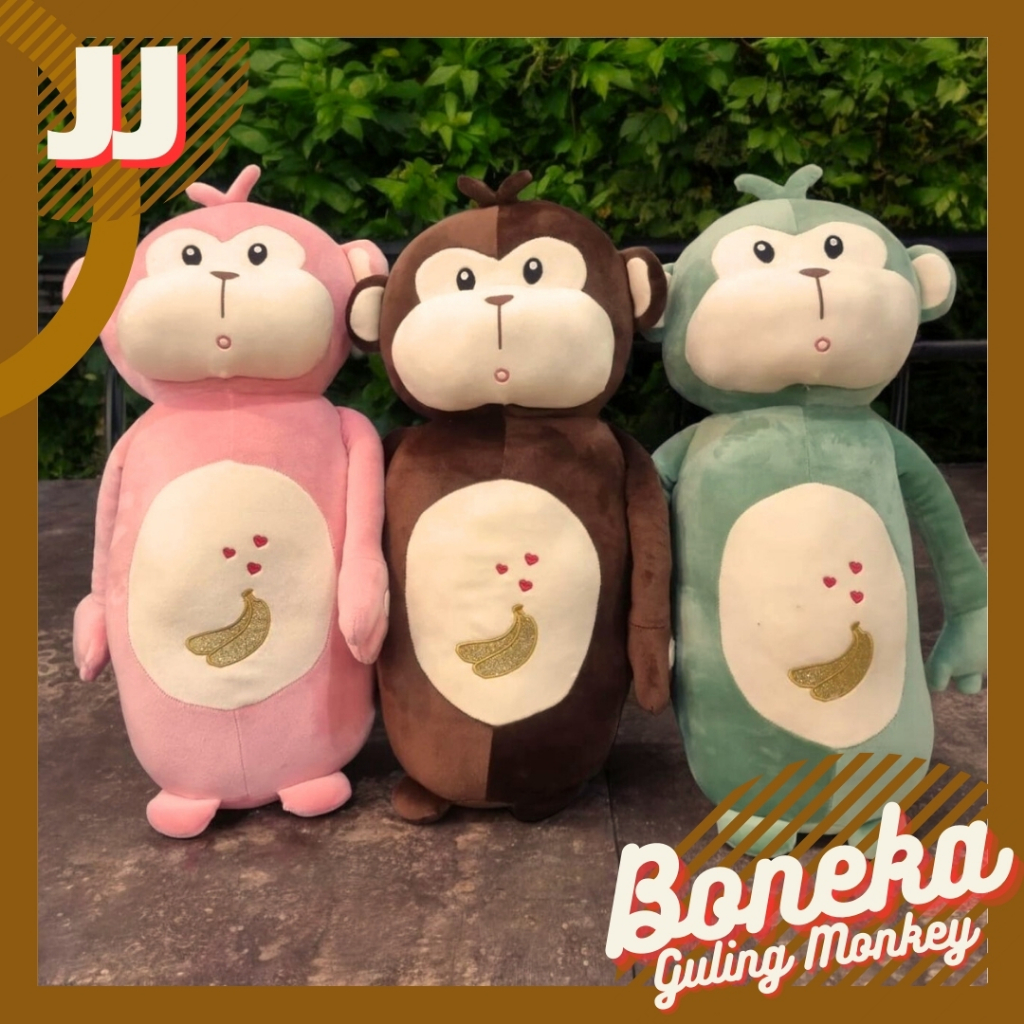 Jual GULING BONEKA MONYET MONKEY BANANA BOLSTER 55 CM | Shopee Indonesia