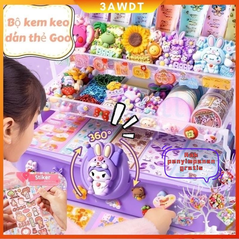 Jual 【COD】1400pcs DIY Deco Cream Glue Gooka Sticker Deluxe DIY Cream ...