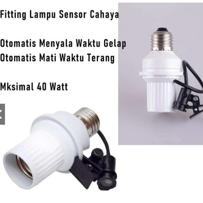 Jual Fitting Sensor E27 Otomatis Cahaya Siang Dan Malam Fitting Lampu ...