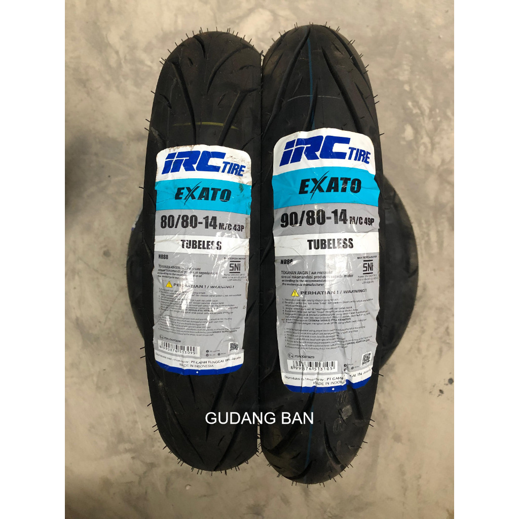 Jual ( PAKET 2 BAN RING 14 ) EXATO 80 / 80 - 14 dan 90 / 80 - 14 IRC ...