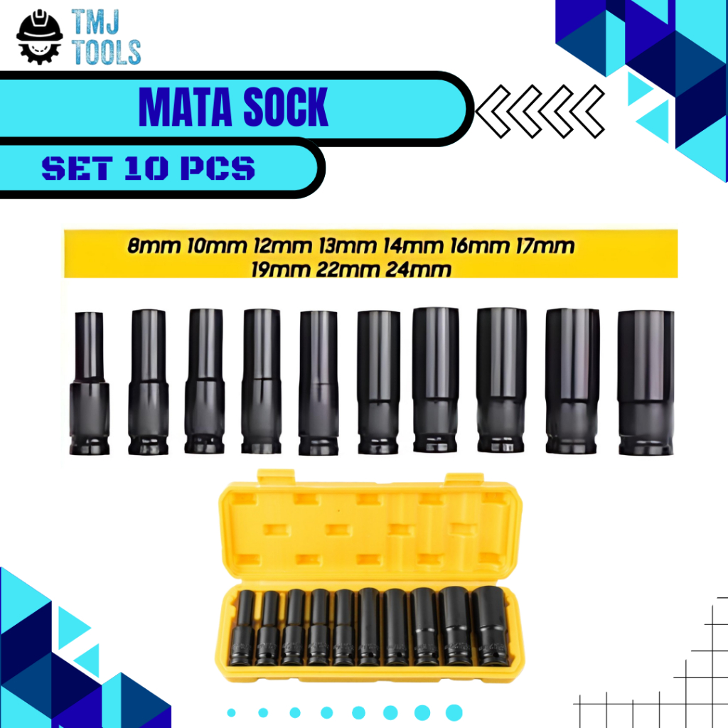 Jual Mata Sock Set 10 Pcs Kunci Shock Impact Set 10 Pcs Mata Impact ...