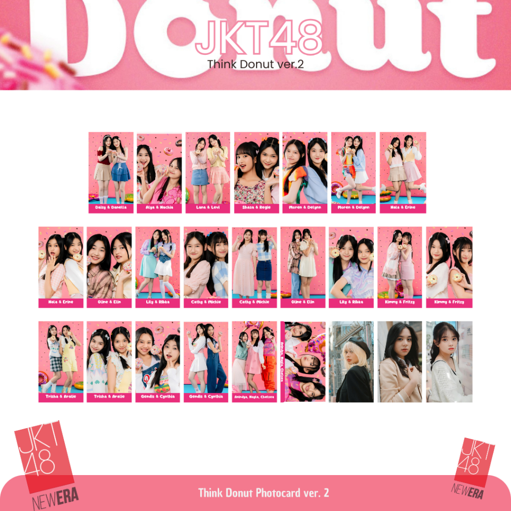 Jual PHOTOCARD JKT48 THINK DONUT VER 2 (HARGA 25 PCS + LAMINASI 2 SISI) MOON JPOP CARDS IDOL ...