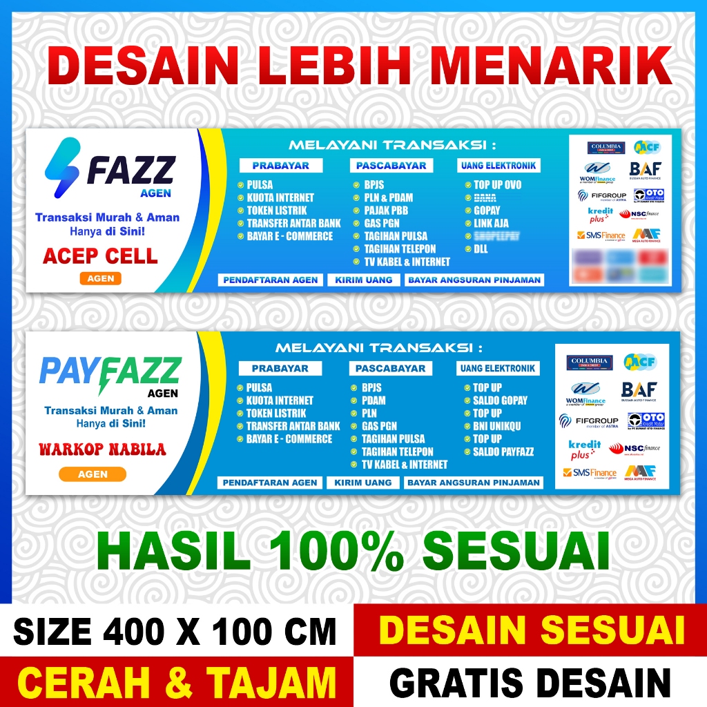 Jual BANNER SPANDUK PAYFAZZ / BANNER FAZZ UKURAN JUMBO | Shopee Indonesia
