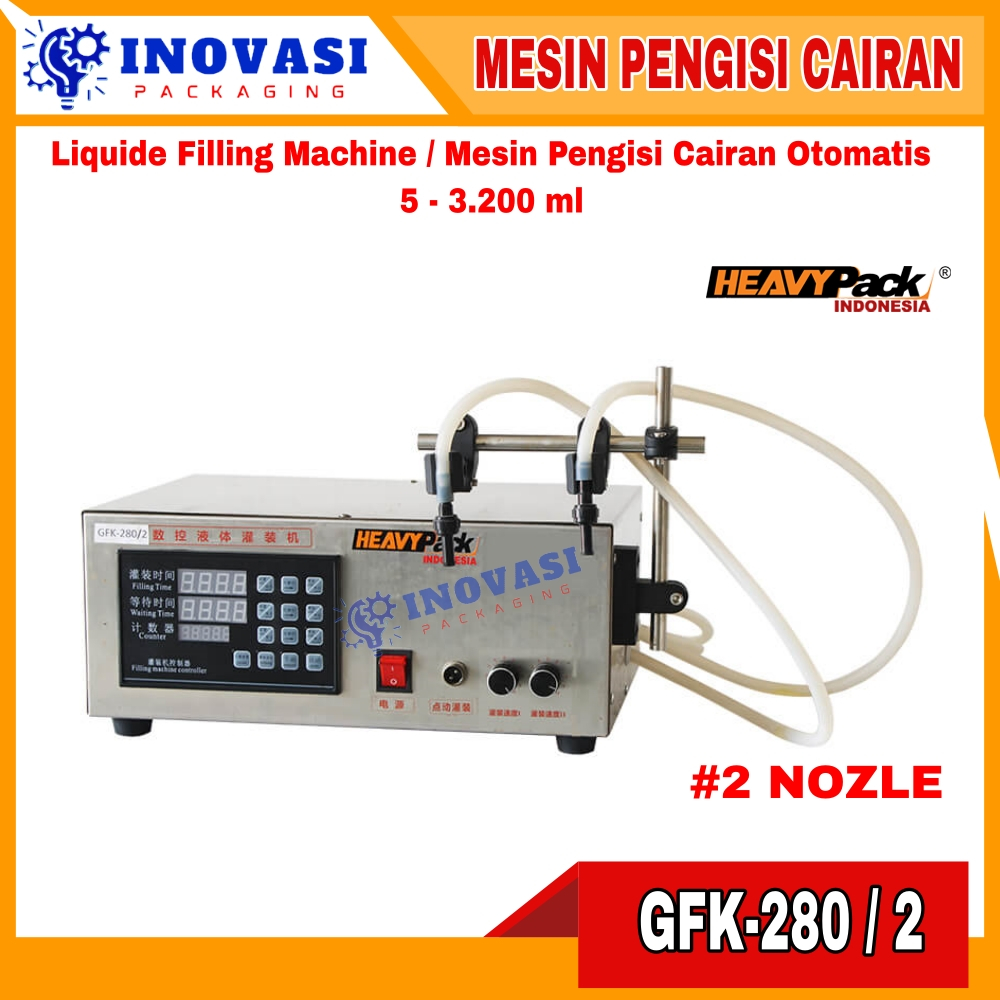 Jual Mesin Isi Cairan Otomatis Filling Liquid 2 Nozzle GFK-280/2 HEAVYPACK | Shopee Indonesia