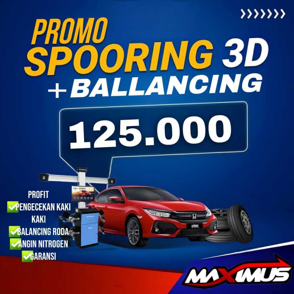 Jual Spooring 3d Balancing Roda Free Nitrogen | Shopee Indonesia
