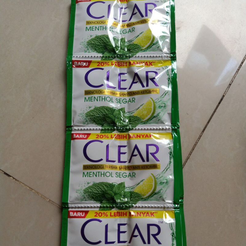 Jual CLEAR SHAMPOO ANTI KETOMBE KEMASAN RENTENG SACHET (ISI 24 PCS ...