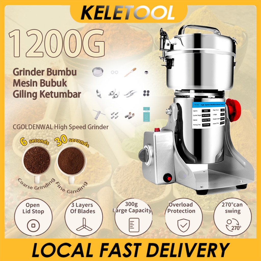Jual 1200G Mesin Bubuk Giling Ketumbar Orion Spice Herb Grinder Grinder ...