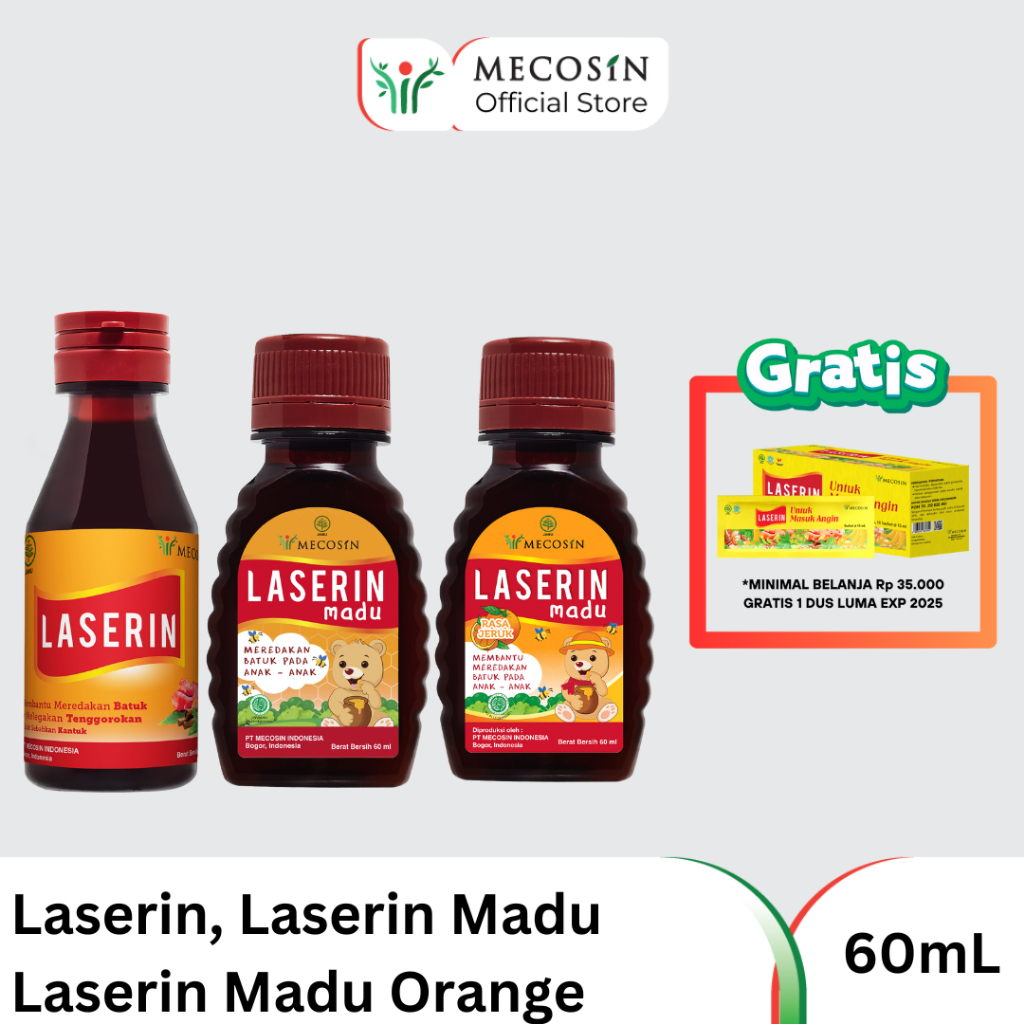 Jual [LASERIN BUNDLE 60ml] Laserin Obat Batuk Keluarga Untuk Anak dan ...