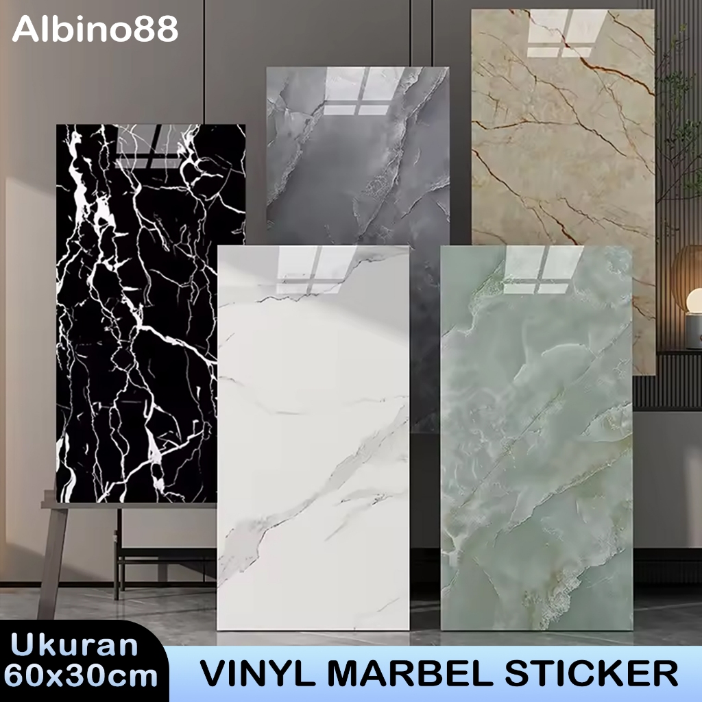 Jual Paket 10 Lembar VINYL Marble 30x60cm Lantai Vinyl Marbel Granit Stiker Cabinet Marbel Motif ...