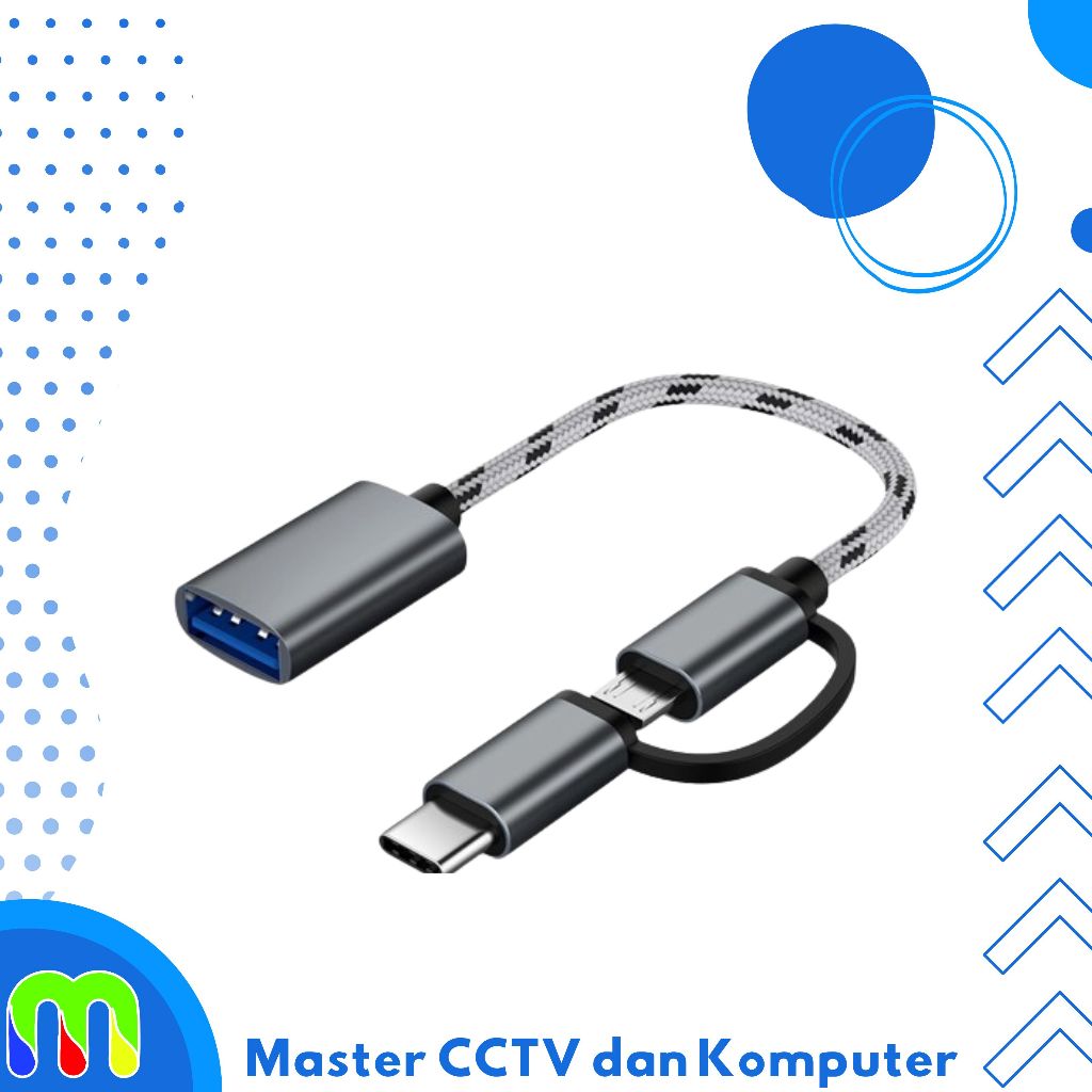 Jual Kabel Adapter Transmisi Data Otg 2 In 1 Tipe C / Micro Usb Ke Usb ...
