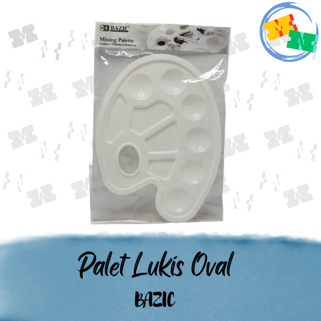 Jual Palet Lukis Cat Air Oval BAZIC Mixing Pallete | Shopee Indonesia