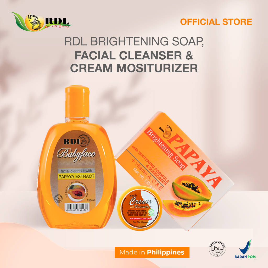 Jual RDL Facial Cleanser 150ml Dan Sabun RDL Pepaya 135gr | Shopee Indonesia