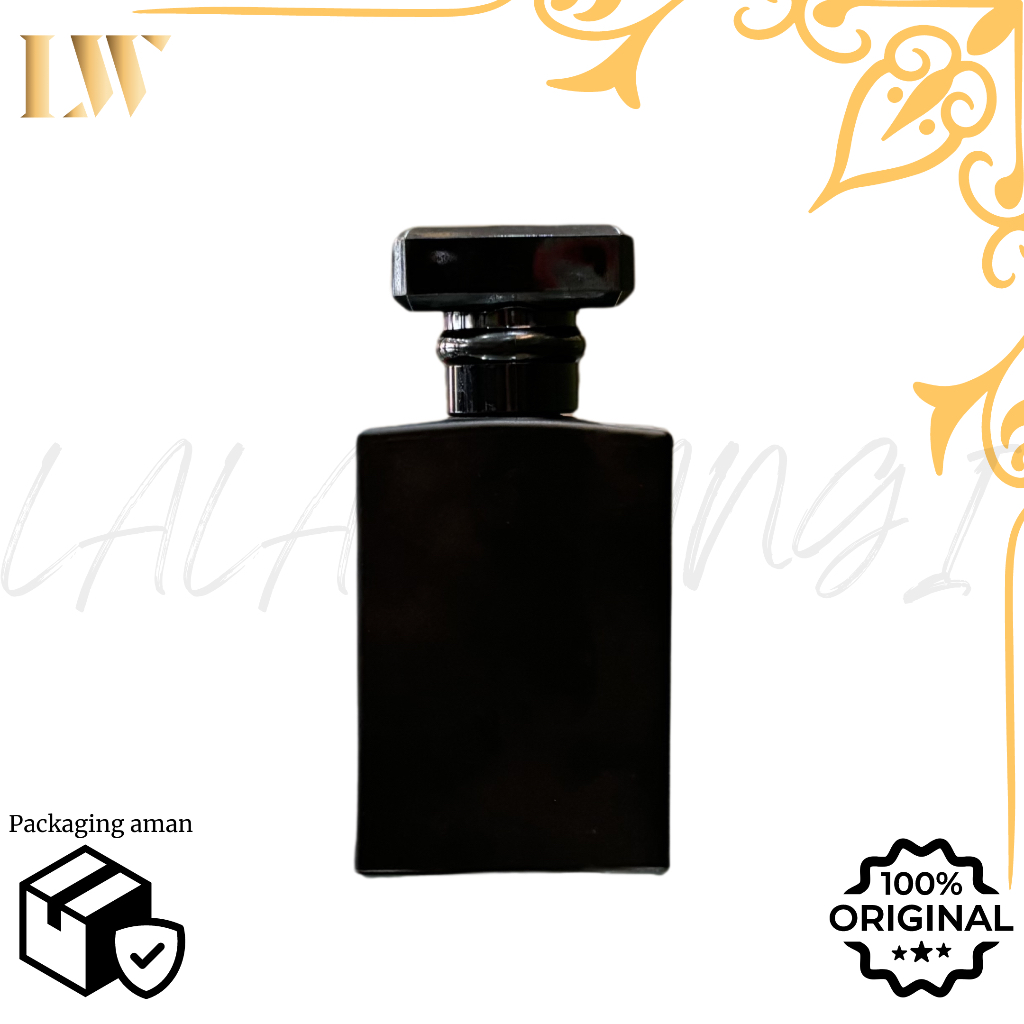 Jual (PERLUSIN) Botol Parfum Chanel Black 30ML Drat Hitam - Botol ...
