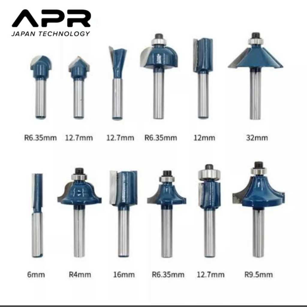 Jual APR AP51 Mata Router Set Mata Profil Mata Trimmer Set Router Bit ...