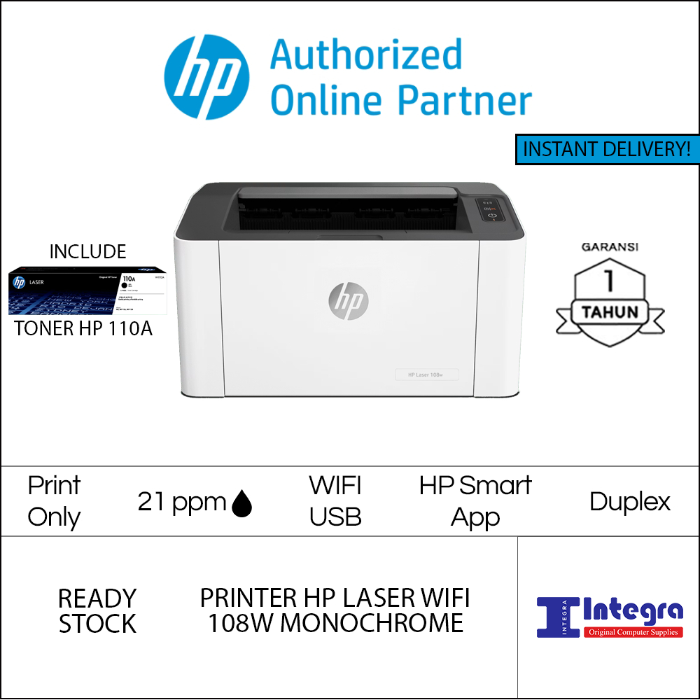 Jual Printer HP 108w | M108W LaserJet Pro Wireless Wifi Print Only Mono ...