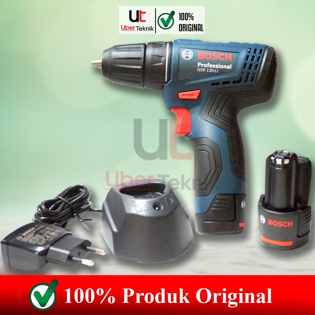 Jual BOSCH Bor Drill Cordless GSR 120 LI GEN 3 Mesin Obeng 2 Baterai ...