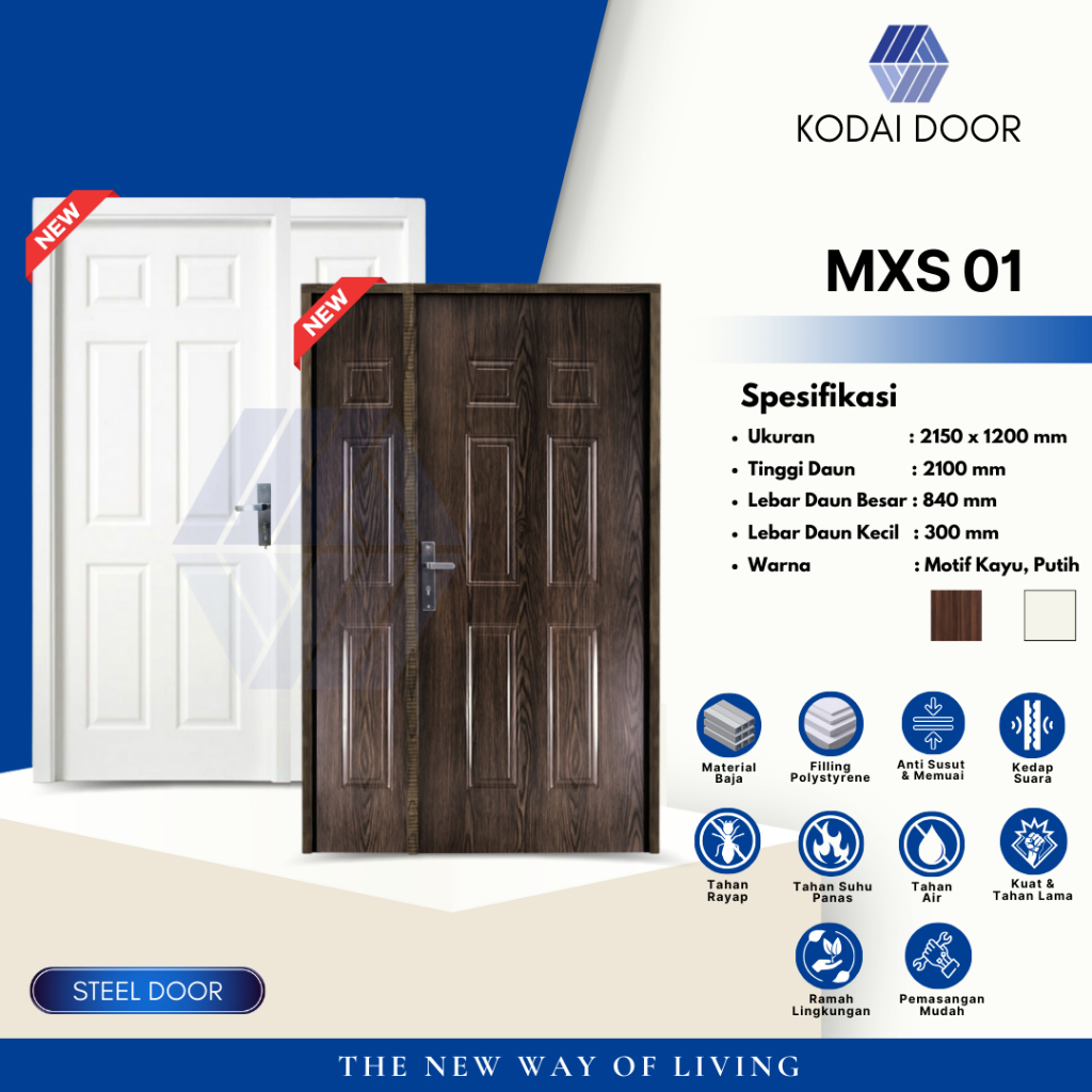 Jual PINTU BAJA KODAI STEEL DOOR - NEW MXS SERIES - 01 / PINTU UTAMA ...