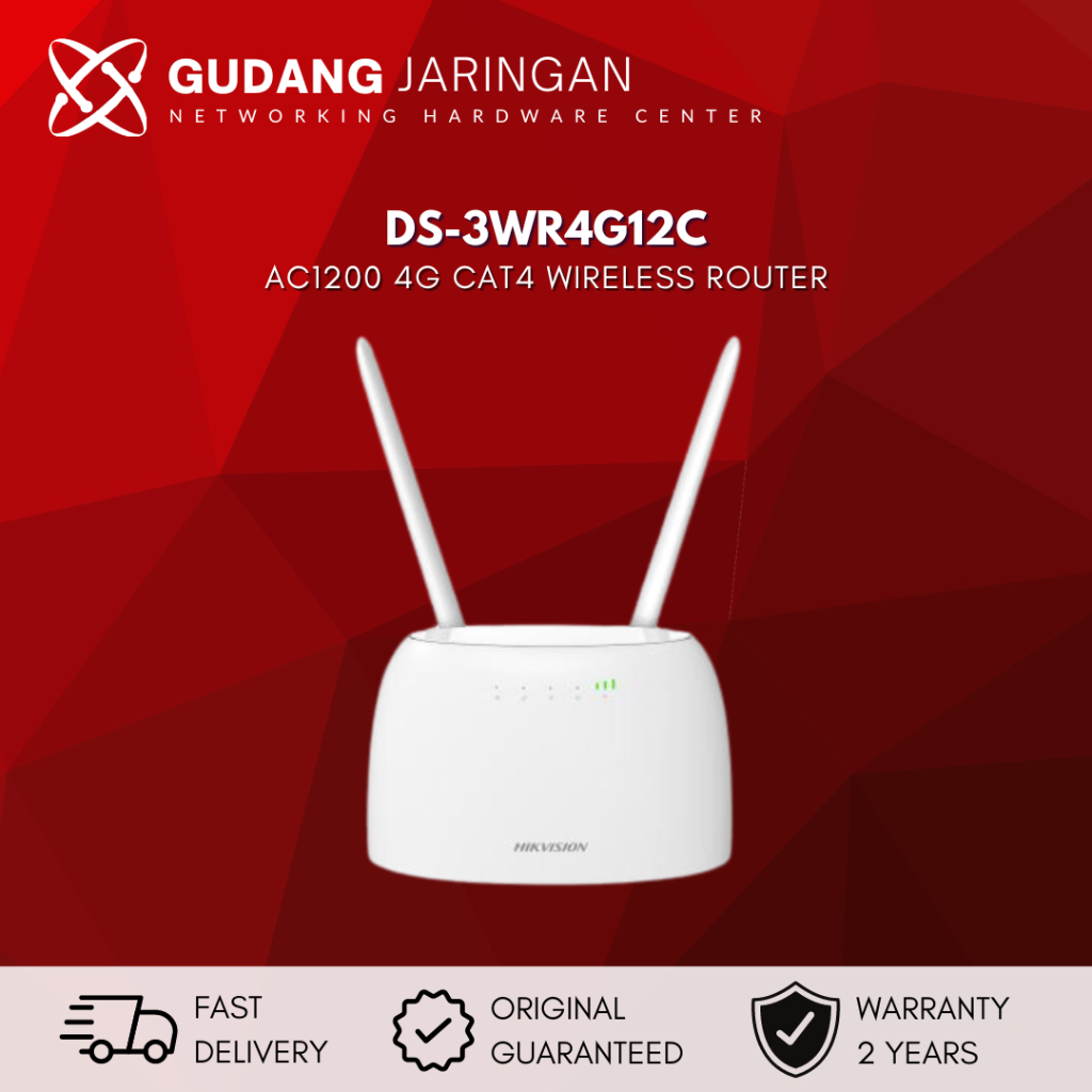 Jual HIKVISION DS-3WR4G12C AC1200 4G CAT4 Wireless Router | Shopee ...