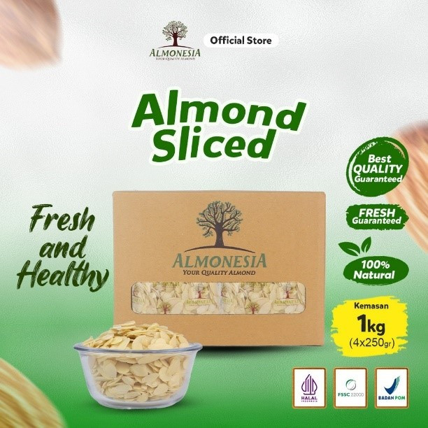 Jual Almonesia - Sliced Almond 250gr (1pcs) | Shopee Indonesia