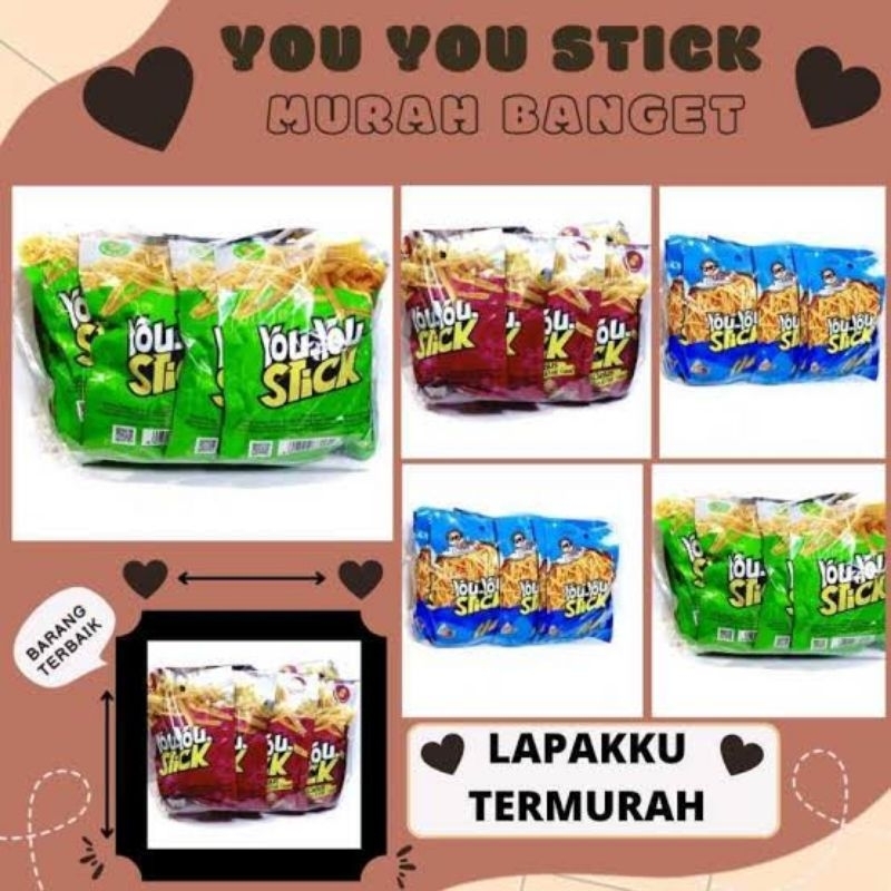Jual YOU YOU STICK MIE GORENG | MERAH | HIJAU 10X10 | Shopee Indonesia
