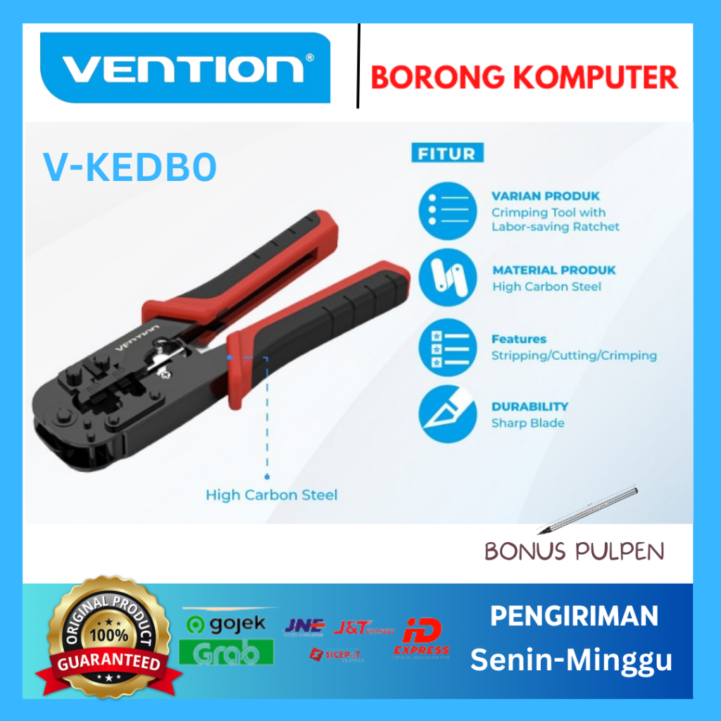 Jual Vention KED Tang Crimping Cable 6P 8P RJ45 Tool LAN Network ...