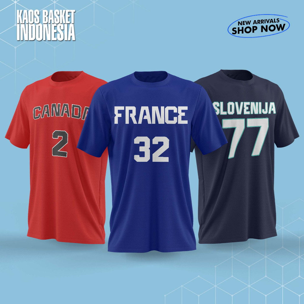 Jual Baju Basket Pria Wanita NBA T shirt basket Kaos FIBA 2024 ...