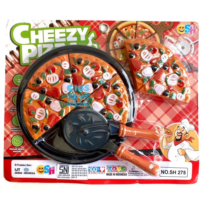 Jual Mainan Anak balita Mainan edukasi masak masakan Pizza Set cooking ...