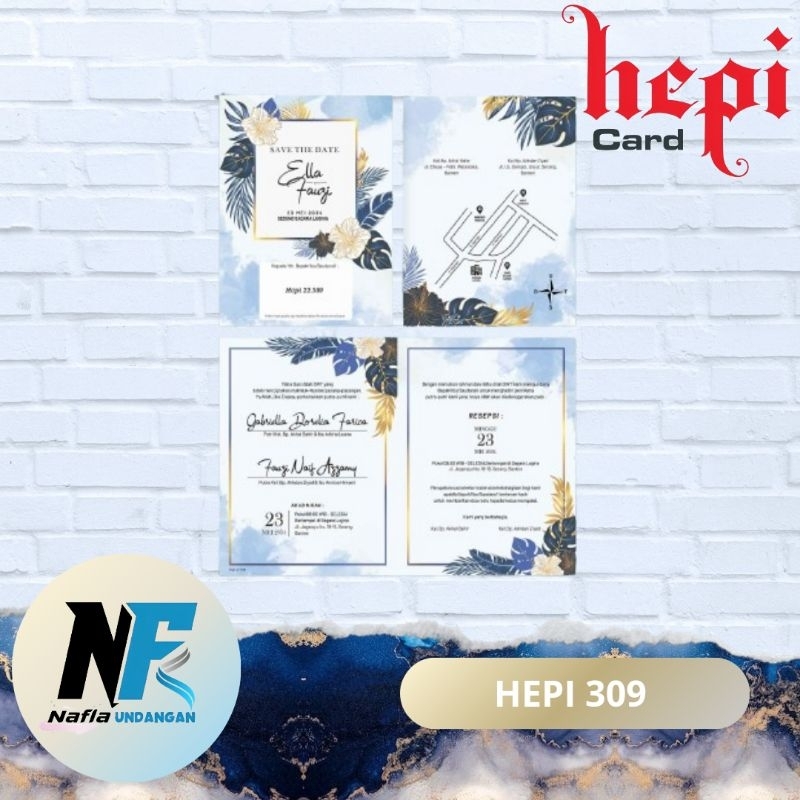 Jual Blangko Undangan Kertas Undangan Pernikahan HEPI 309 Harga ...