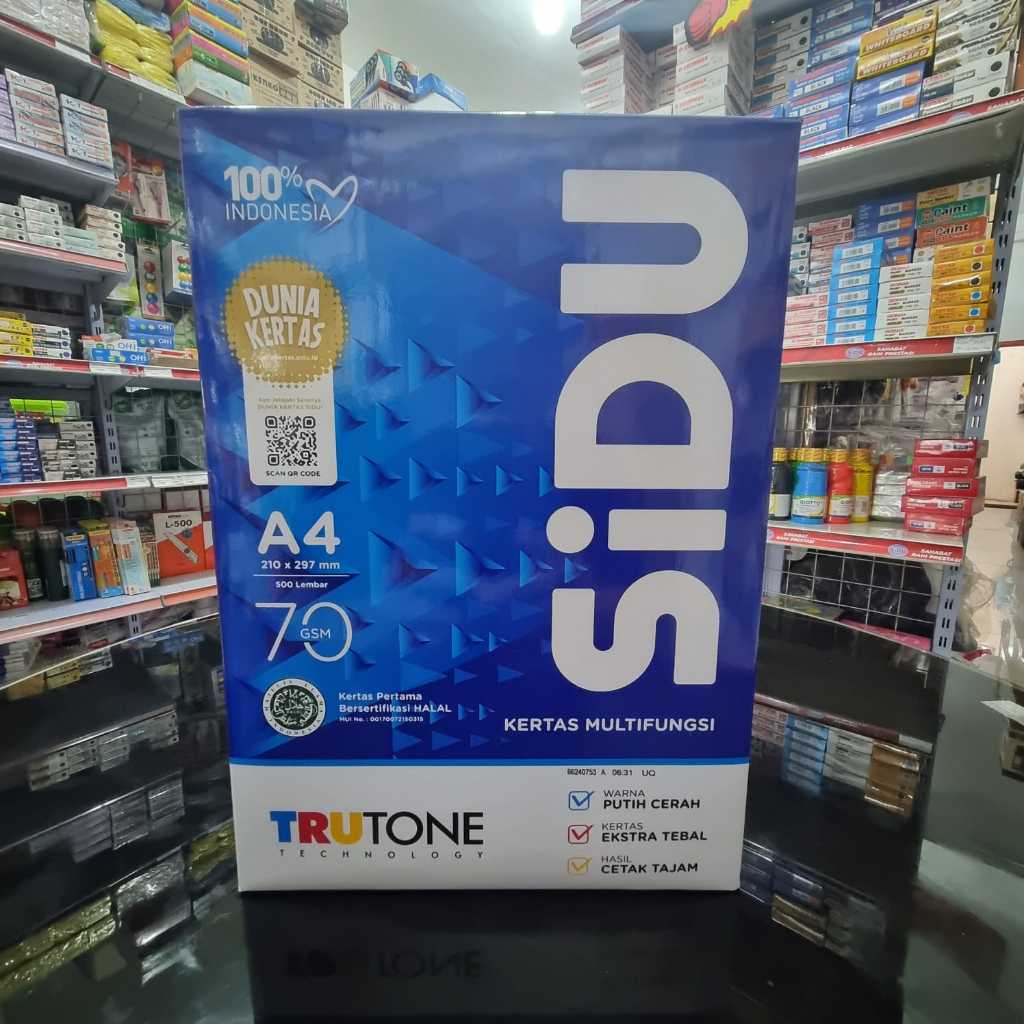 Jual A4 KERTAS HVS / COPY PAPER / KERTAS MULTIFUNGSI SIDU A4 70GSM 1RIM (500 LEMBAR) | Shopee ...