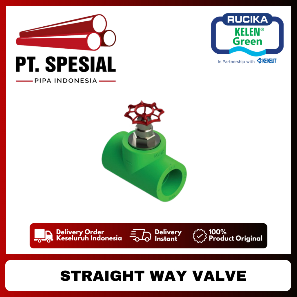 Jual Stop Valve DN63 - 2" PPR Rucika dn20-dn63 / Gate Valve PPR Rucika ...