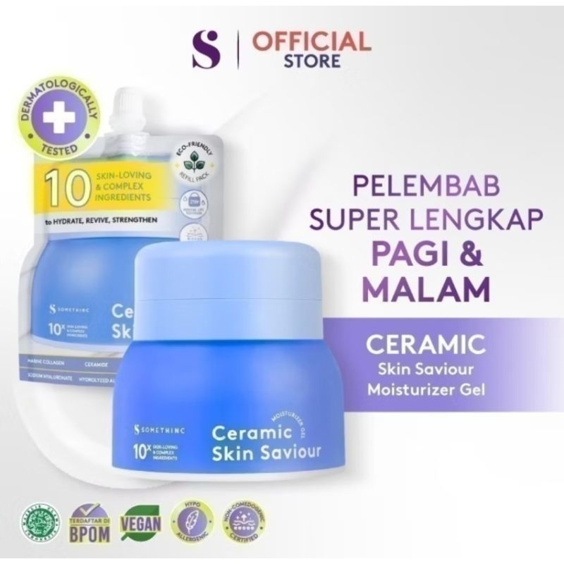 Jual SOMETHINC Ceramic Skin Saviour Moisturizer Gel - Pelembap Krim ...