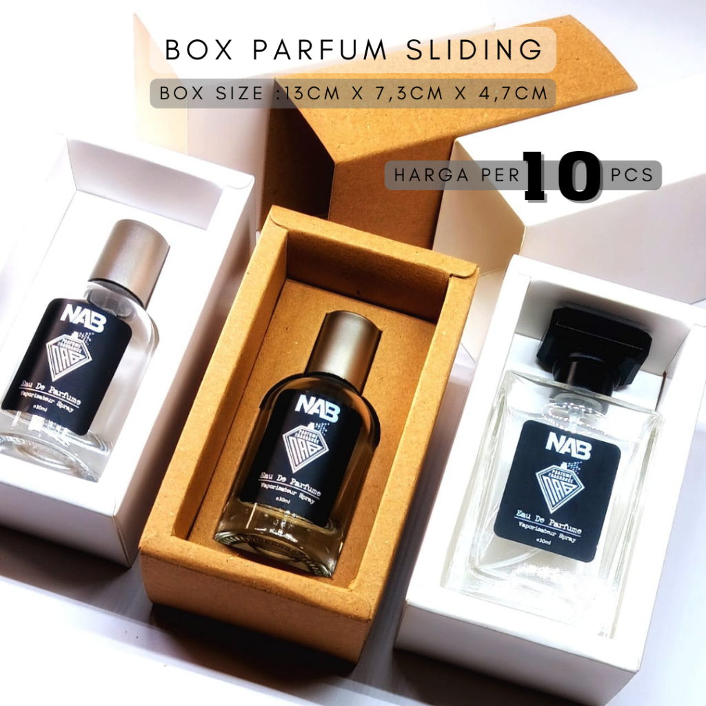 Jual 10 PCS - BOX PARFUM SLIDING ELLABO 30ML, 50ML, CLOUE 30ML, KOTAK ...