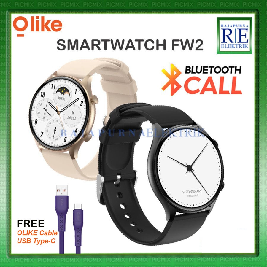 Jual Olike FW2 Smartwatch Jam Tangan HD full touchscreen Bluetooth Call ...