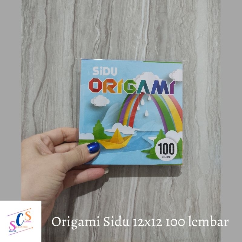 Jual SIDU KERTAS ORIGAMI 12x12 14x14 16x16 / KERTAS LIPAT 100 LEMBAR ...