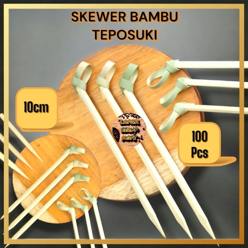 Jual Skewers bambu cocktail 10cm / tusuk bambu teposuki simpul B ...