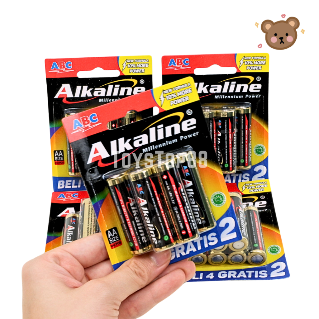 Jual Baterai ABC Alkaline AA A2 isi 6, 4 bonus 2 / Alkaline Battery Batu Batre 1.5V LR6 | Shopee ...