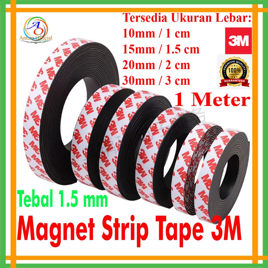 Jual Magnet Strip 3M Tape Lembaran Roll Kulkas Pintu Jendela Magnetic ...