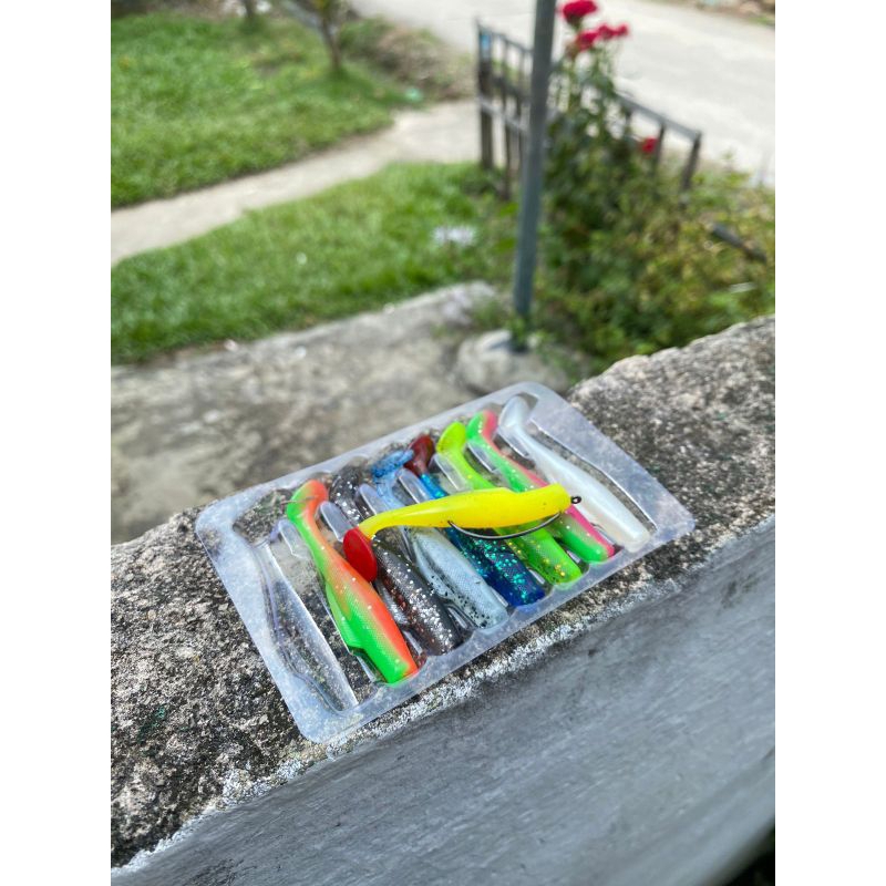 Jual 1 pack umpan casting gabus softlure mini 6 cm + 2 hook | Shopee ...