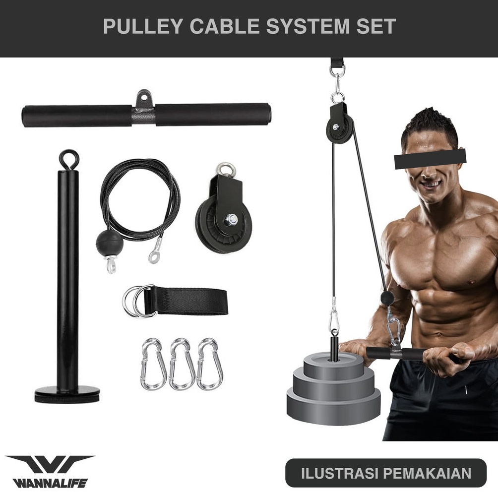 Jual KODE F35S Pulley Cable System Set Wannalife Katrol Fitness Gym ...