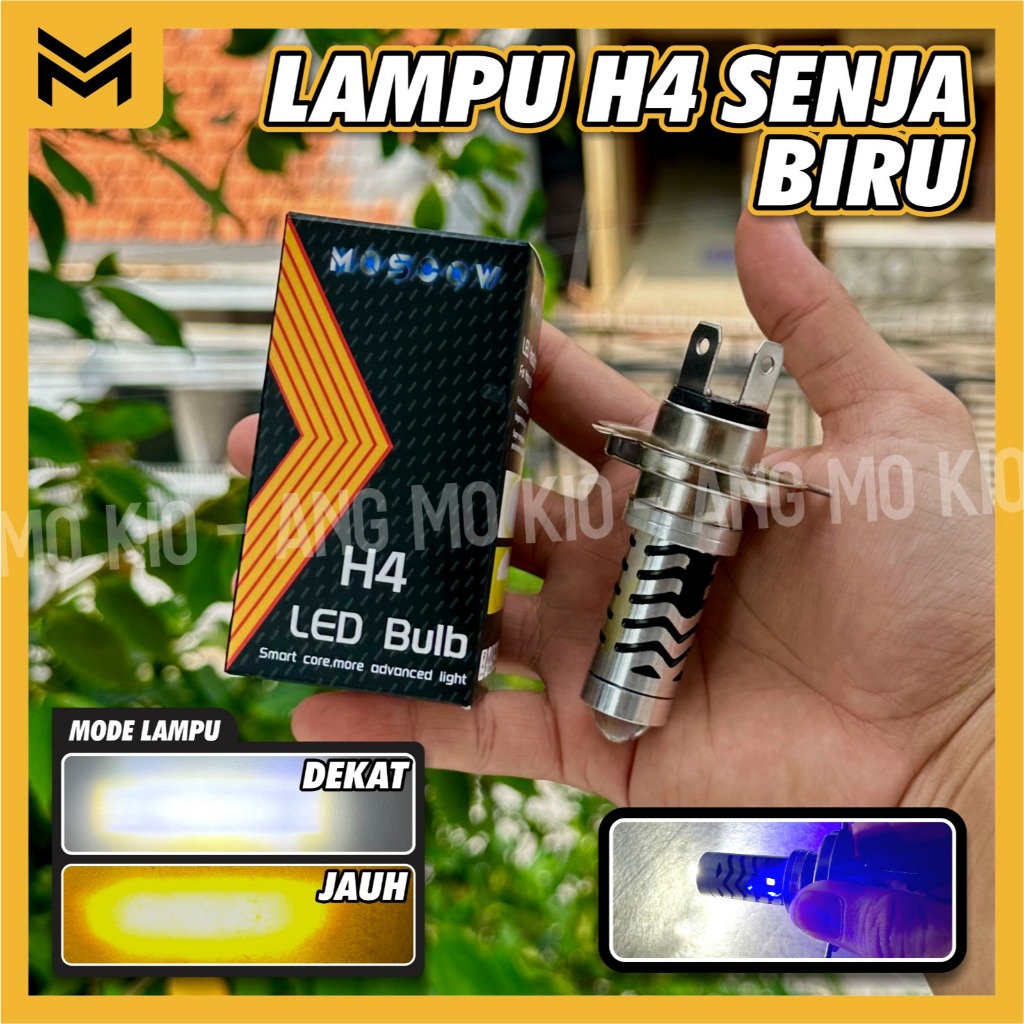 Jual LAMPU LED LASER SOKET H4 LAMPU LED LASER H4 SENJA BIRU LAMPU UTAMA H4 LAMPU LED BOHLAM ...