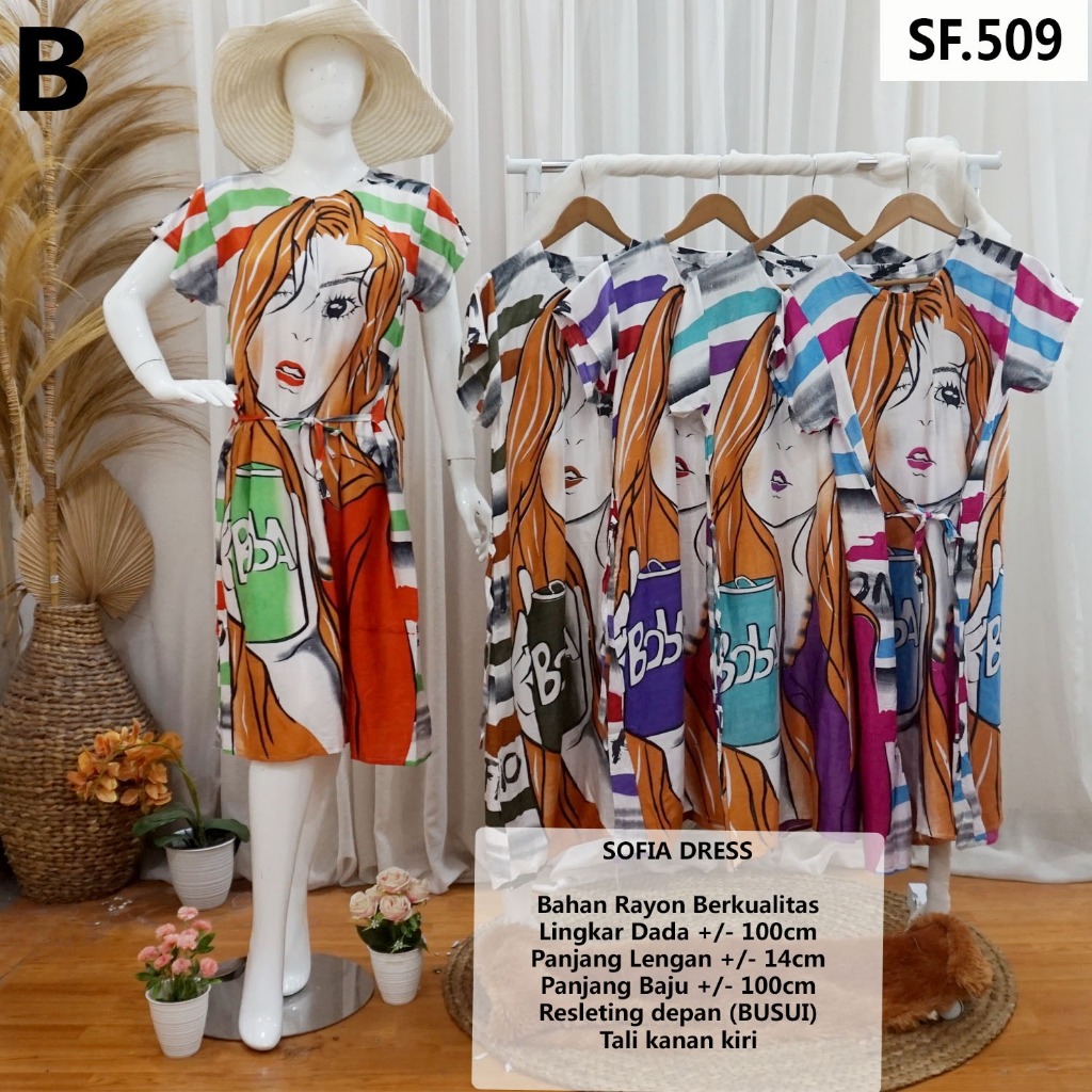 Jual [ 2 PCS ] DASTER SOFIA DRESS KRAH / SOFIA NON KRAH (RANDOM) | Shopee Indonesia