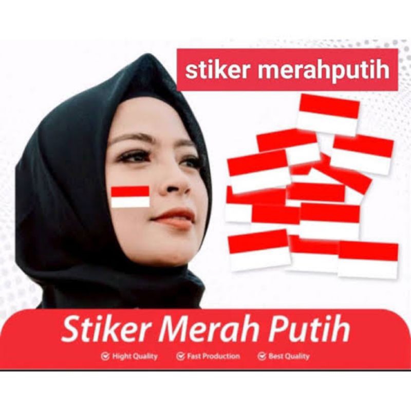 Jual Sticker Pipi Agustusan Stiker Wajah Bendera Merah Putih Perayaan ...