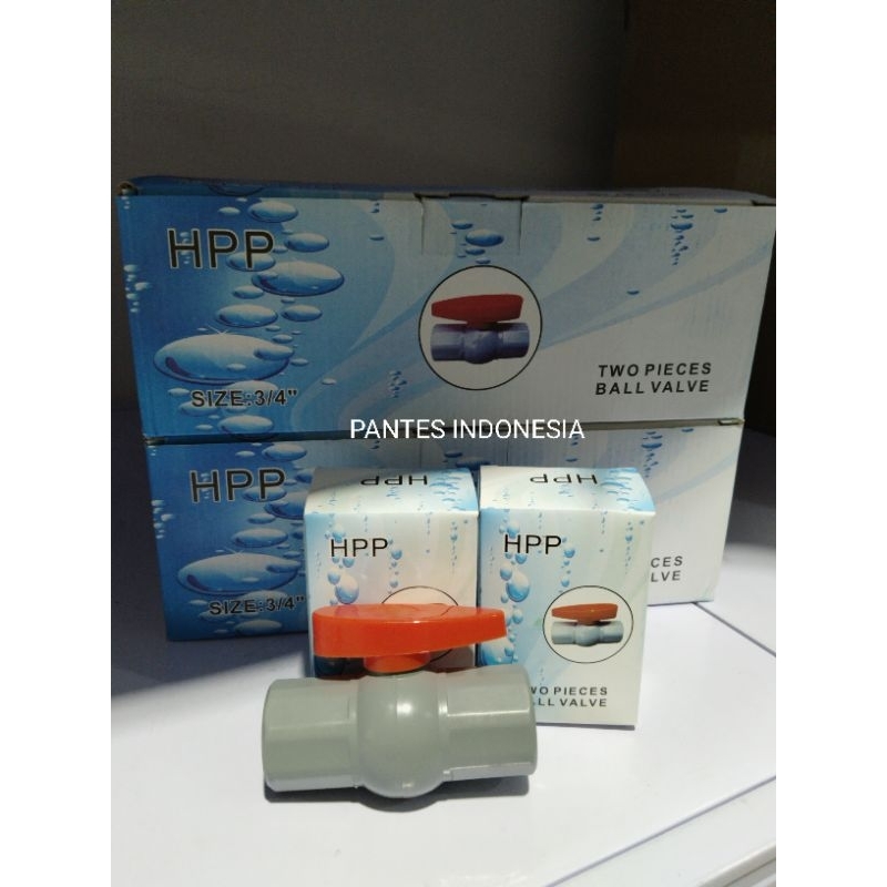 Jual PANTES INDONESIA Ball Valve PVC 3/4 Inch / Ball valve plastik ...