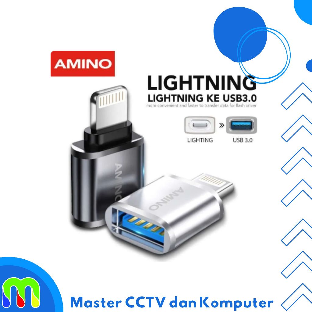 Jual AMINO OTG Connector Lightning TO USB 3.0 Adapter Converter Fast ...