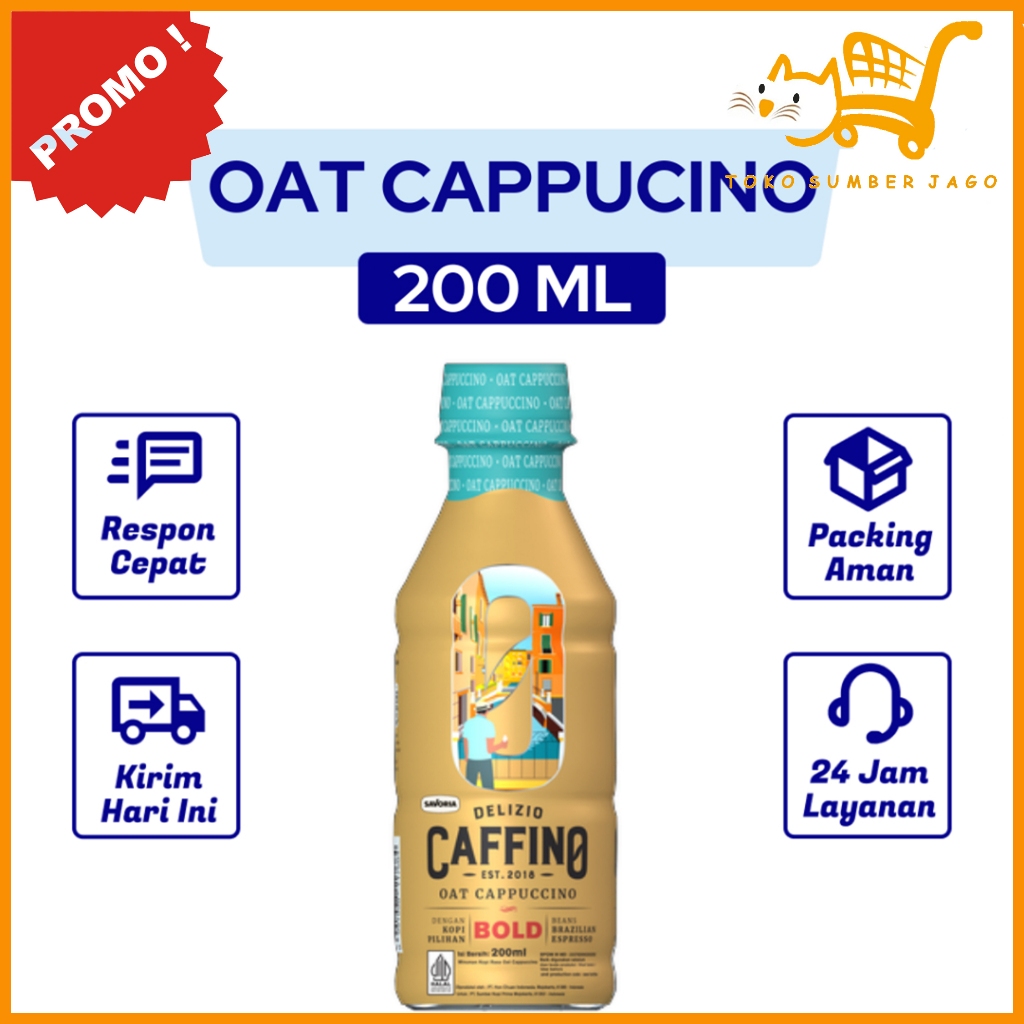 Jual Caffino Delizio Bold Oat Cappucino Kopi Botol 200ml | Shopee Indonesia