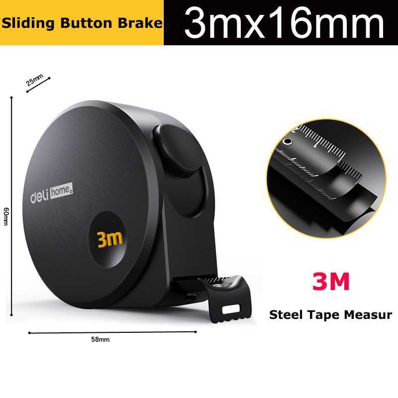 Jual DELI Home Meteran Roll High Precision Self Lock Tape Measure 16mm 3M - HT8316 | Shopee ...