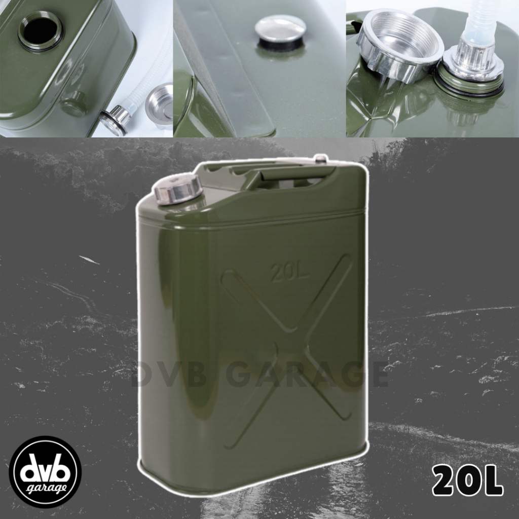 Jual JERIGEN BESI BENSIN SOLAR JERRYCAN CARBON STEEL PLATE JIRIGEN ARMY ...