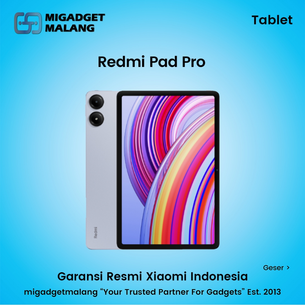 Jual Tablet Redmi Pad Pro Tab 12 Inch 8/256 WiFi 6 Fast Charging 33W ...